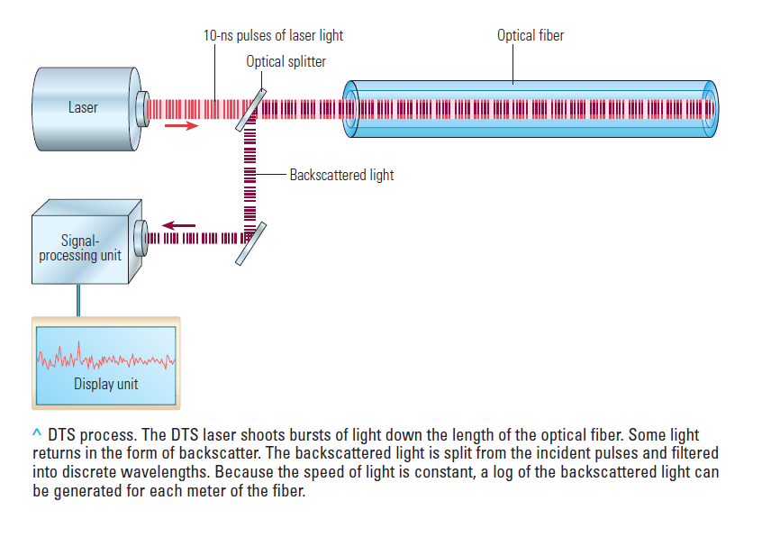 Fiber optic DTS-monitoring